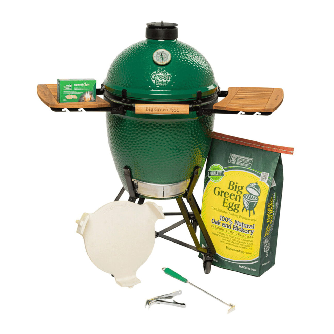 Large Big Green Egg in a Nest with Acacia Mates Package - Buy Online